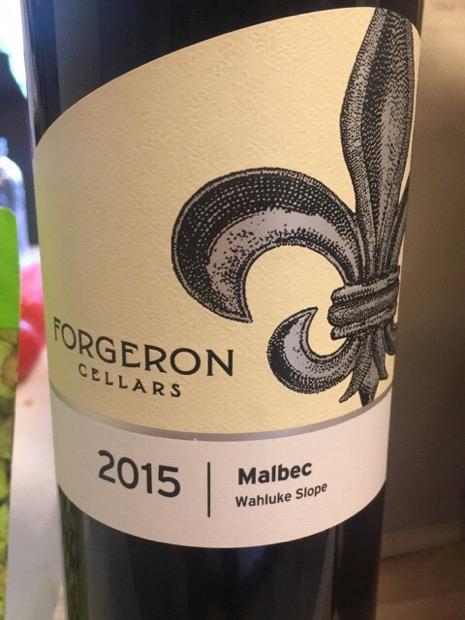 2015 Forgeron Cellars Malbec, USA, Washington, Columbia Valley ...