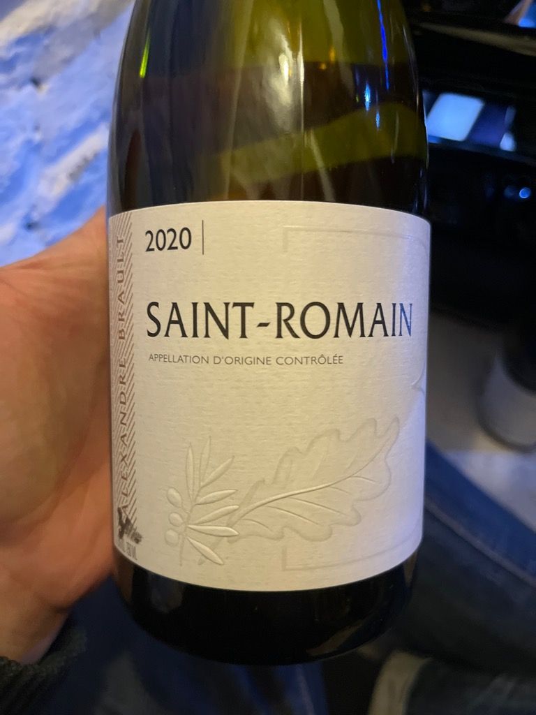 2020 Alexandre Brault Saint-Romain Blanc, France, Burgundy, Côte de ...