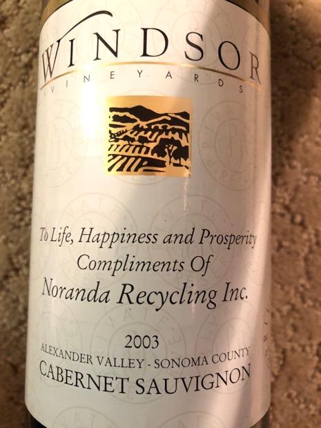 2003 Windsor Vineyards Cabernet Sauvignon California, USA, California ...