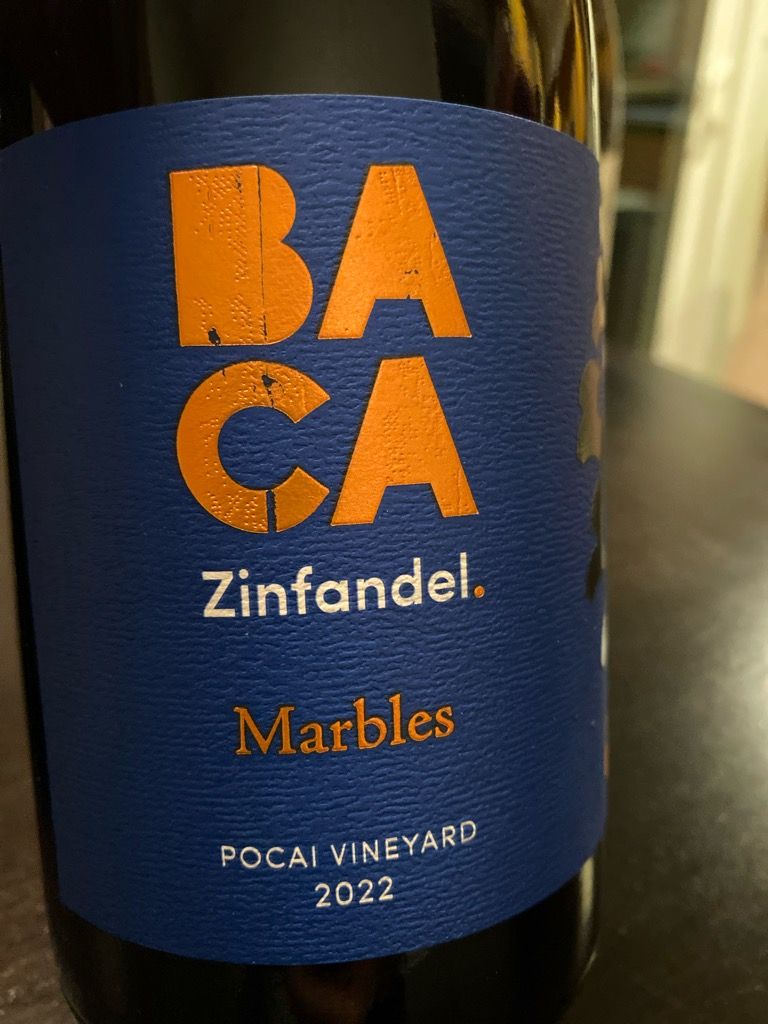2022 BACA Zinfandel Marbles Pocai Vineyard, USA, California, Napa ...