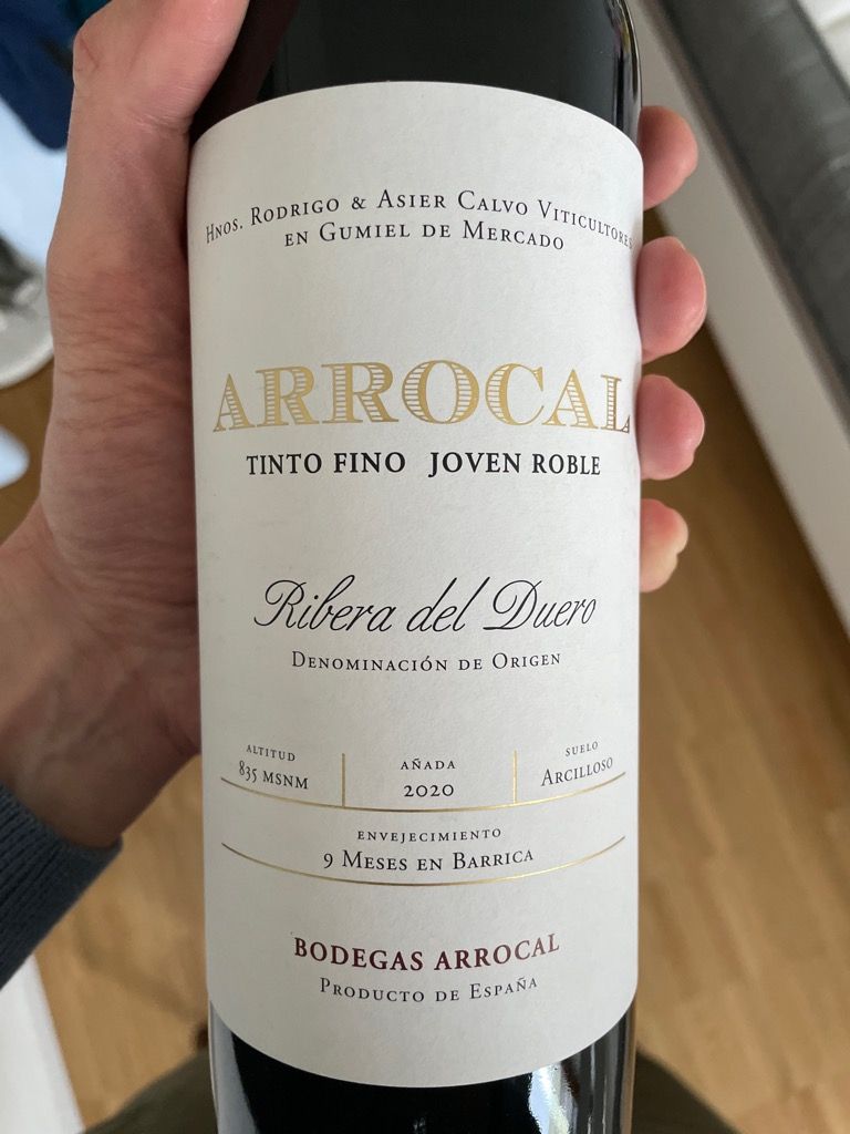 2020 Bodegas Arrocal Ribera del Duero Arrocal Joven Roble, Spain ...