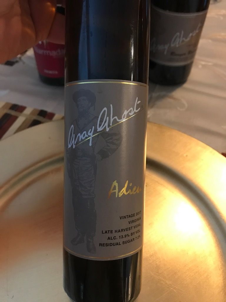 2019 Gray Ghost Vidal Adieu, USA, Virginia - CellarTracker