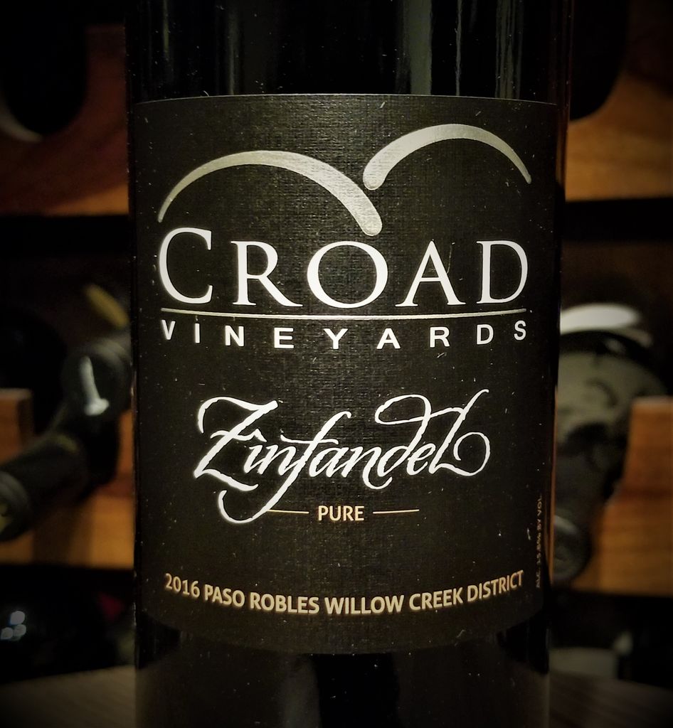2016 Croad Vineyards Zinfandel Pure, USA, California, Central Coast ...