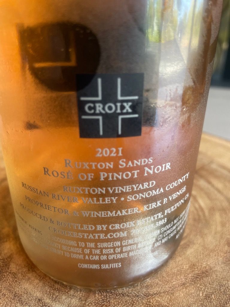 2022 Croix Estate Pinot Noir Rosé Ruxton Sands Ruxton Vineyard, USA ...