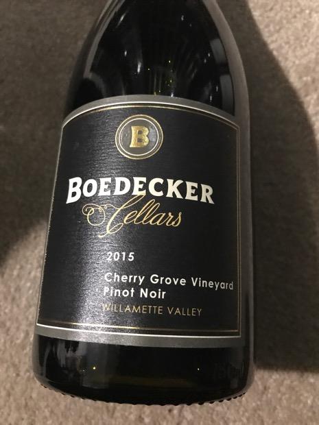 2015 Boedecker Cellars Pinot Noir Cherry Grove, USA, Oregon, Willamette ...