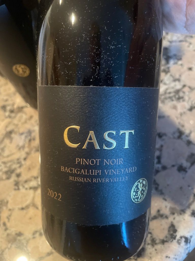 2022 Cast Wines Pinot Noir Bacigalupi Vineyard, USA, California, Sonoma ...