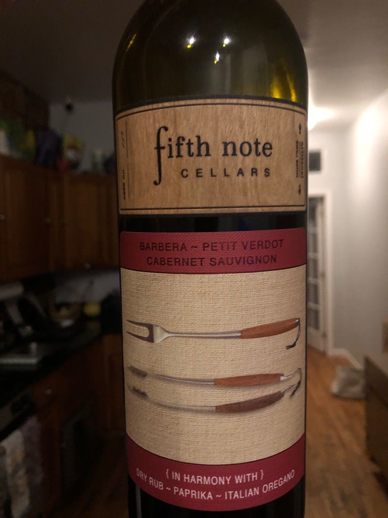 2018 Fifth Note Cellars Barbera Petit Verdot Cabernet Sauvignon, USA ...