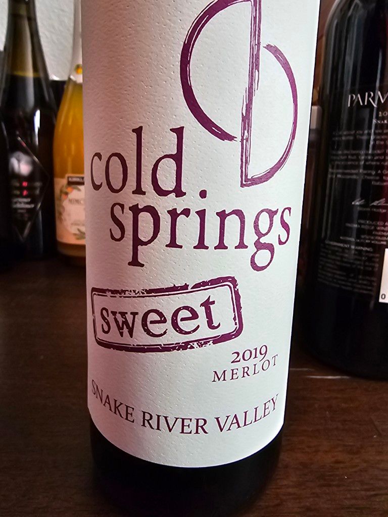 2019 Cold Springs Winery Merlot, USA, Idaho, Snake River Valley ...