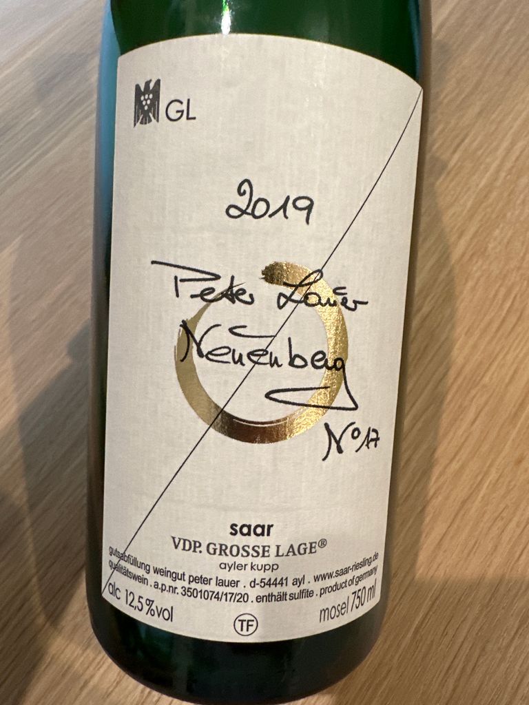 2019 Peter Lauer Neuenberg Riesling Faß 17, Germany, Mosel Saar Ruwer ...