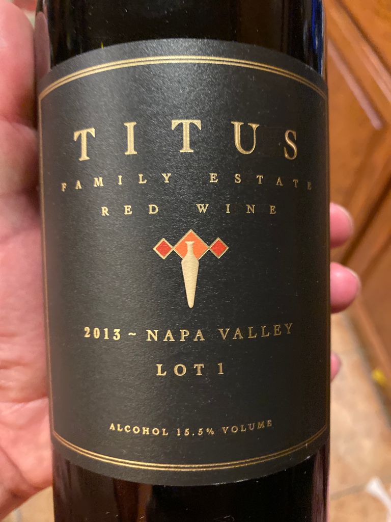 2013 Titus Red Wine Lot 1, USA, California, Napa Valley - CellarTracker