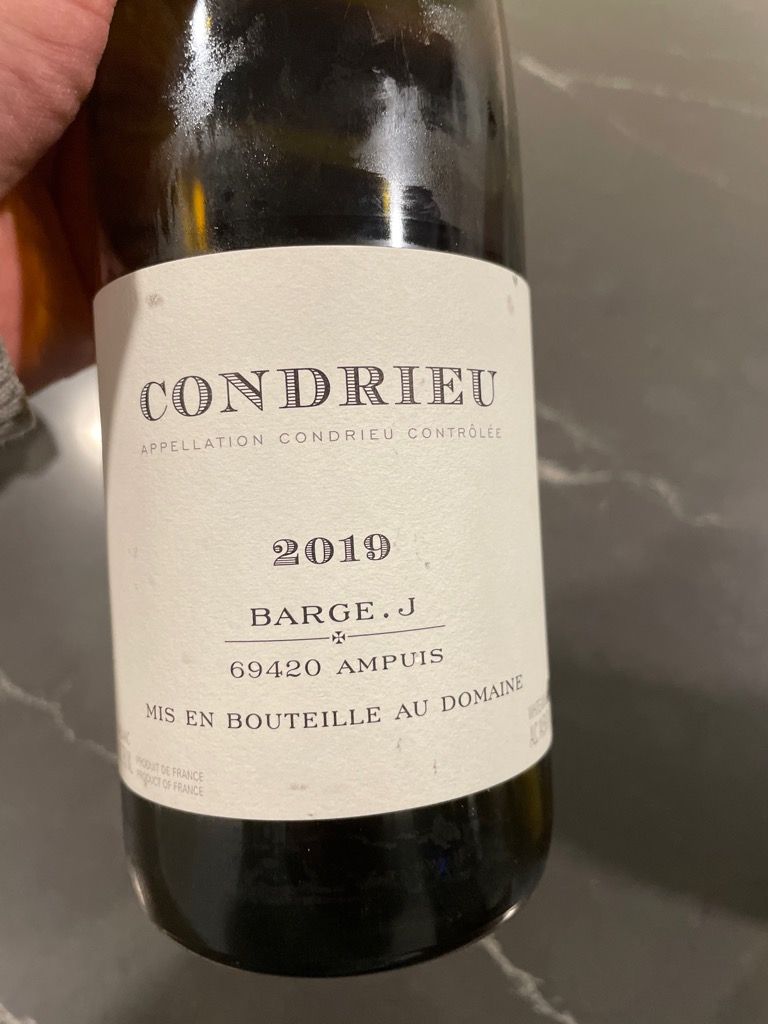 2019 Domaine Barge Condrieu, France, Rhône, Northern Rhône, Condrieu ...