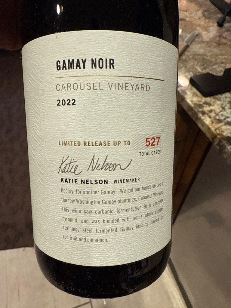 2022 Chateau Ste. Michelle Gamay Noir Carousel Vineyard, USA, Washington, Columbia Valley ...