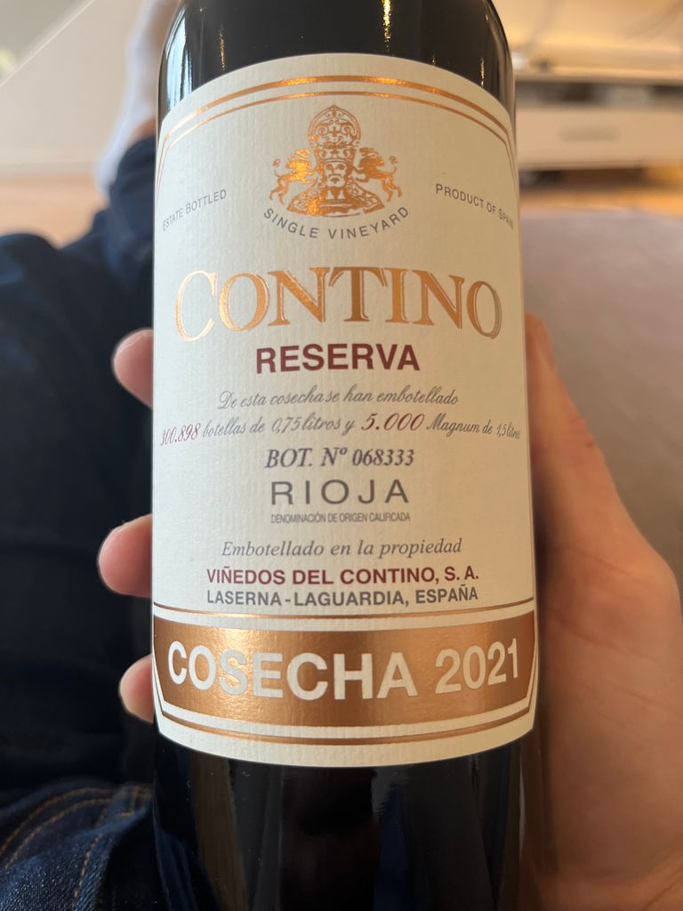 2021 Bodegas y Viñedos del Contino Rioja Contino Reserva, Spain, La ...