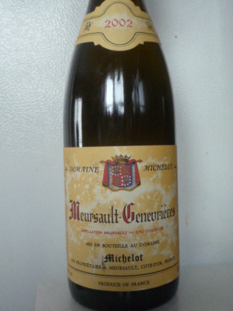 2002 Domaine Michelot Meursault 1er Cru Les Genevrières, France ...