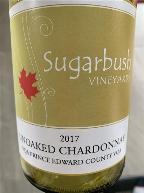 2018 Sugarbush Winery Unoaked Chardonnay, Canada, Ontario, Prince ...