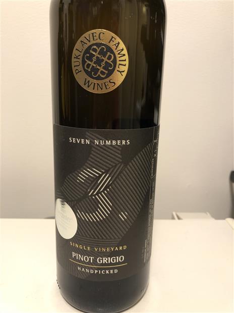 2019 Puklavec Family Wines Pinot Grigio Seven Numbers - Number 3 ...