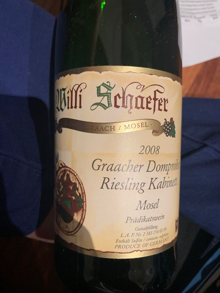 2008 Willi Schaefer Graacher Domprobst Riesling Kabinett, Germany ...