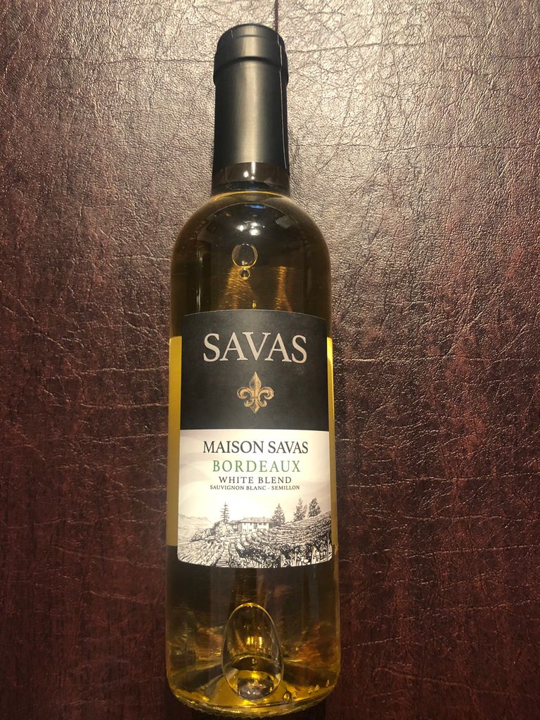 2019 Maison Savas Sauvignon Blanc Bordeaux, France, Bordeaux ...