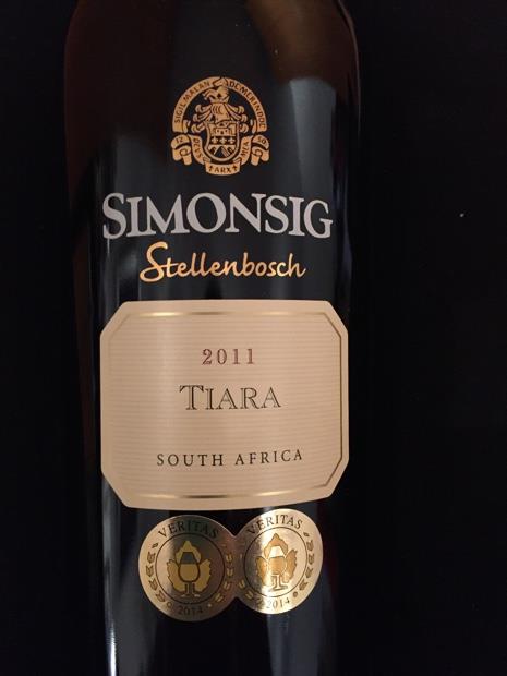 2011 Simonsig Tiara, South Africa, Coastal Region, Stellenbosch ...