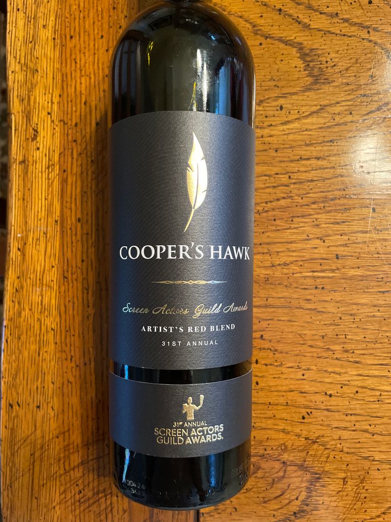 2025 Cooper's Hawk SAG Awards Artist's Red Blend, USA, American ...