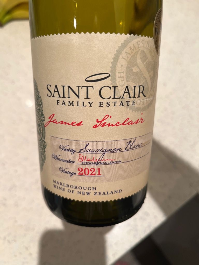 2022 Saint Clair Family Estate Sauvignon Blanc James Sinclair Thomas ...