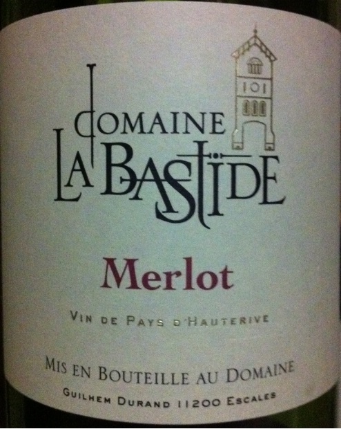 2010 Domaine La Bastide Merlot Vin de Pays d'Hauterive, France ...