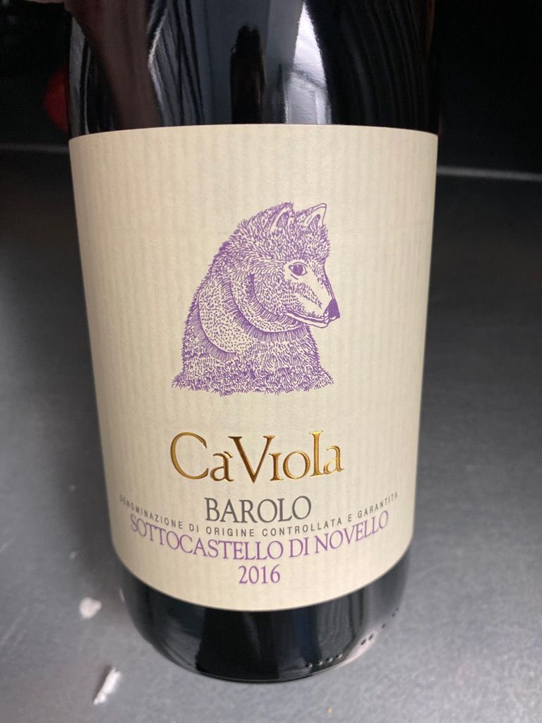 2016 Ca' Viola Barolo Sotto Castello di Novello, Italy, Piedmont ...
