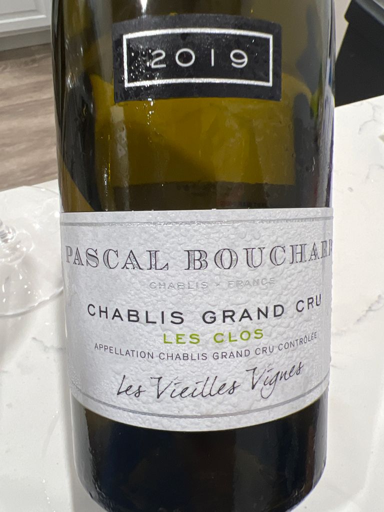 2019 Pascal Bouchard Chablis Grand Cru Les Clos Les Vieilles Vignes ...