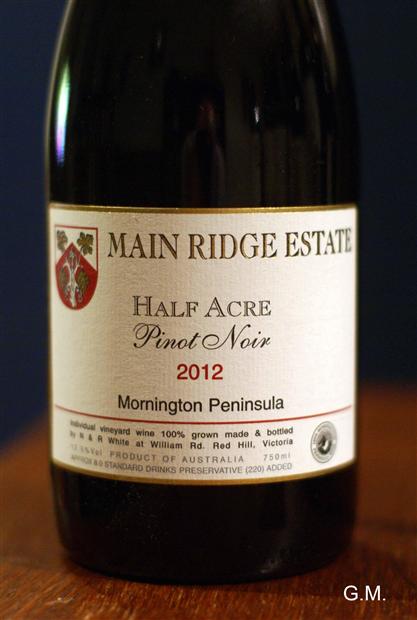 2012 Main Ridge Estate Pinot Noir Half Acre, Australia, Victoria, Port ...