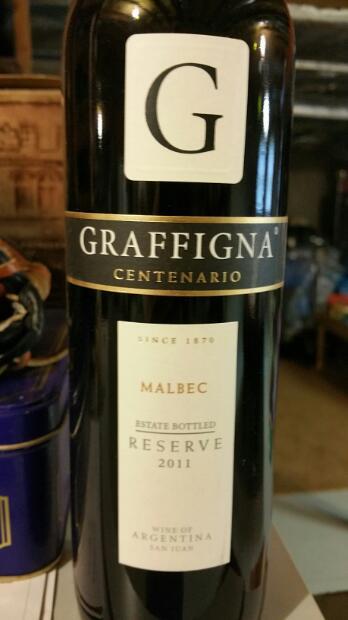 2011 Graffigna Malbec Centenario Reserve, Argentina, San Juan - CellarTracker