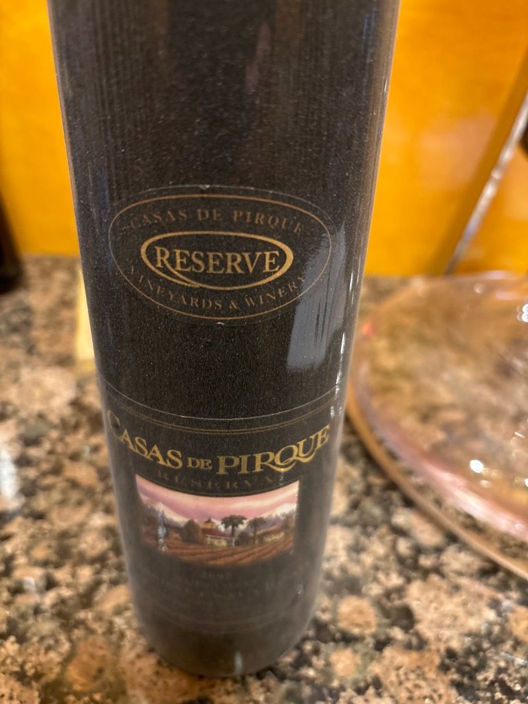 2007 Casas de Pirque Carménère Reserve, Chile, Maipo Valley - CellarTracker