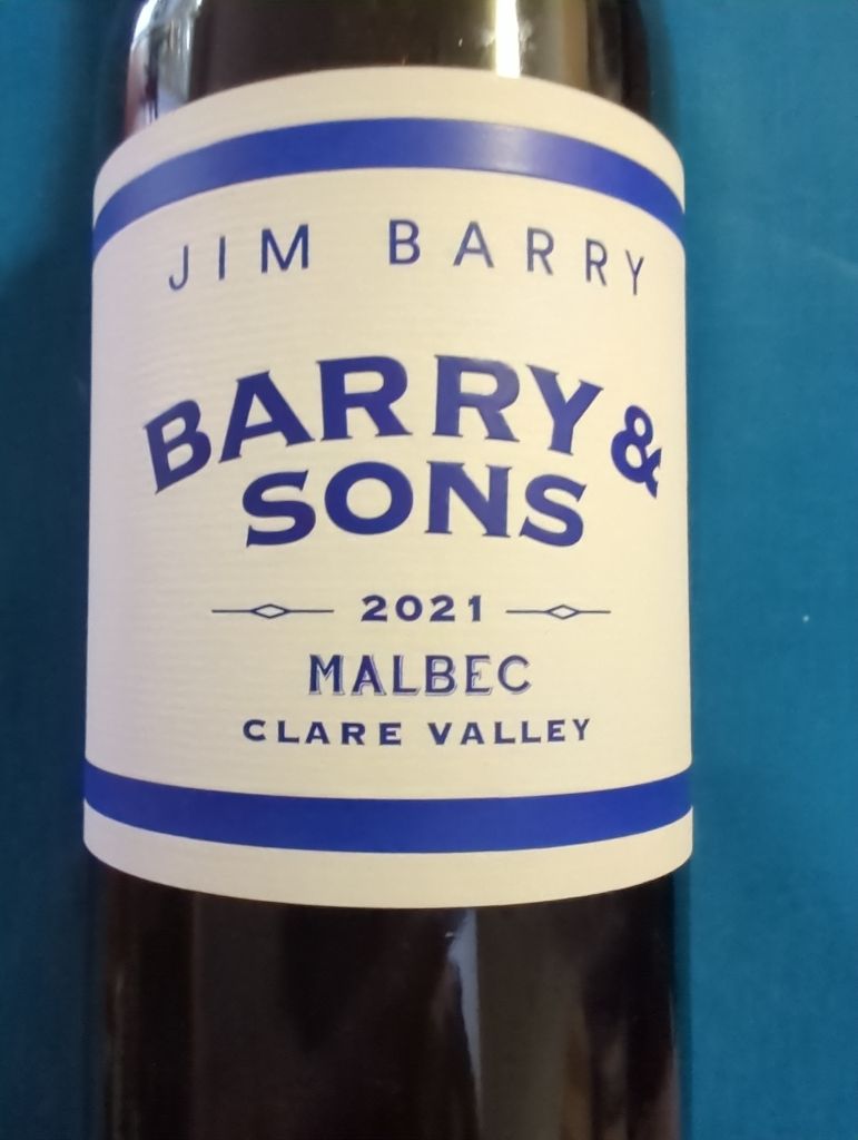 2021 Jim Barry Malbec Barry & Sons, Australia, South Australia, Mount ...