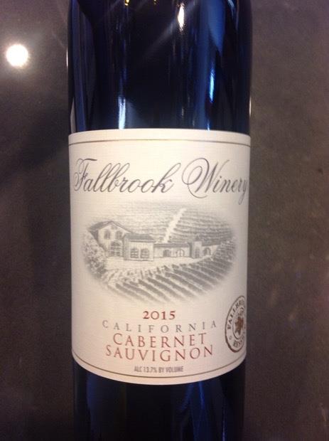 2016 Fallbrook Winery Cabernet Sauvignon, USA, California - CellarTracker