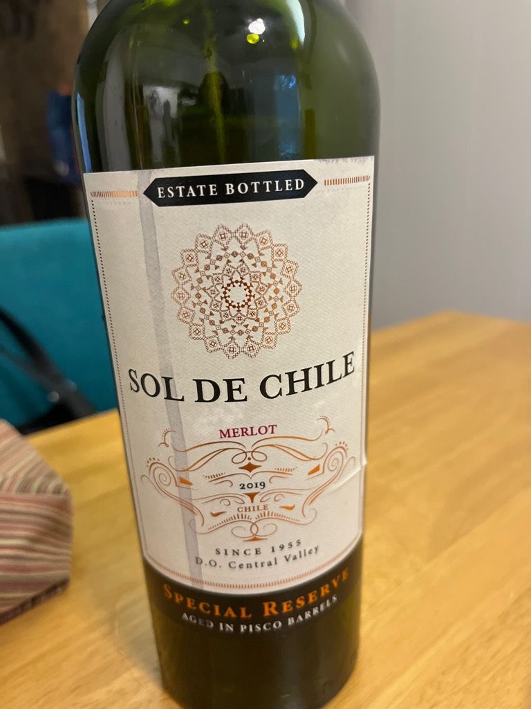 2019 Sol De Andes Merlot Reserva, Chile - CellarTracker