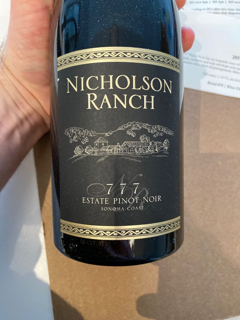 2017 Nicholson Ranch Pinot Noir 777 Estate, USA, California, Sonoma ...