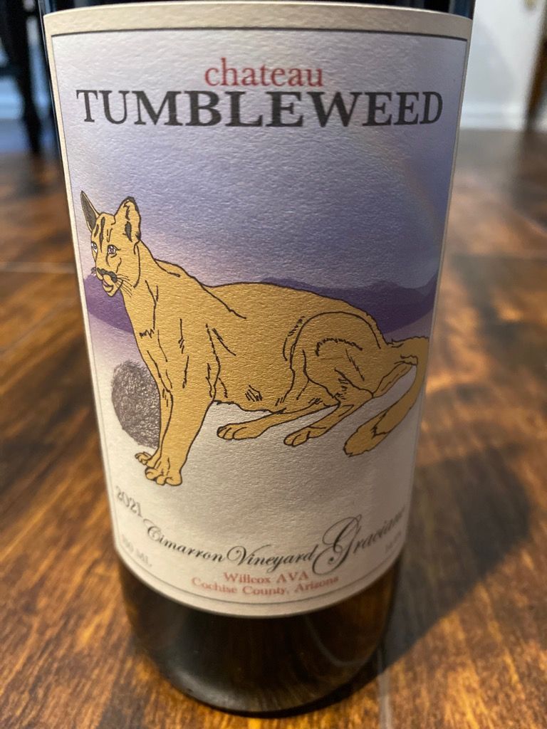 2021 Chateau Tumbleweed Graciano Cimarron Vineyard, USA, Arizona ...