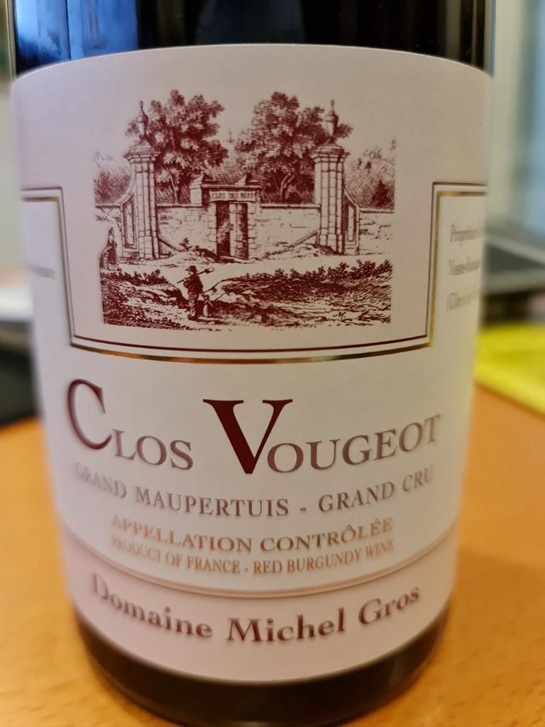 2018 Domaine Michel Gros Clos Vougeot Grand Maupertuis, France ...
