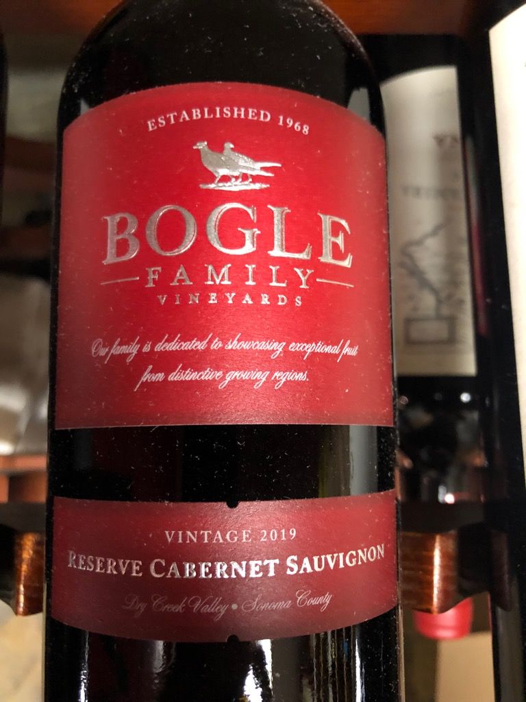2019 Bogle Vineyards Cabernet Sauvignon Reserve Old River Vineyard, USA ...