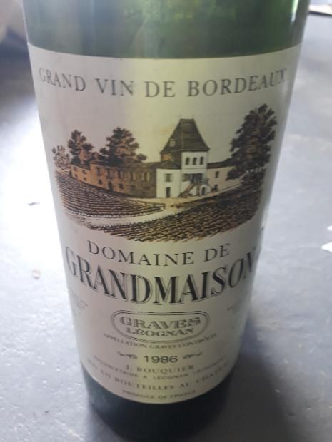1987 Domaine de Grandmaison, France, Bordeaux, Graves, Pessac-Léognan ...