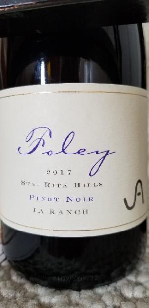 2017 Foley Estates Pinot Noir JA Ranch, USA, California, Central Coast ...