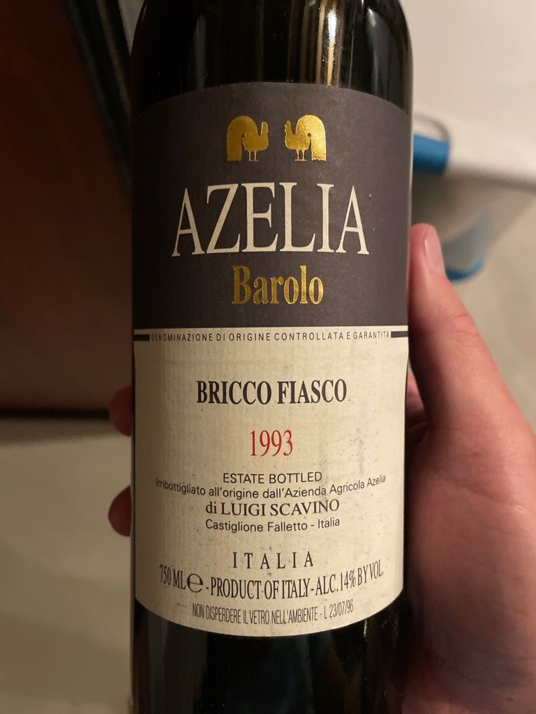 1993 Azelia Barolo Bricco Fiasco, Italy, Piedmont, Langhe, Barolo ...