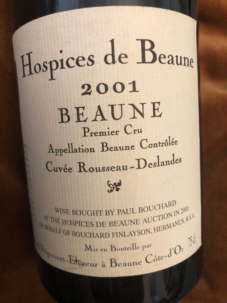 1998 Hospices de Beaune Beaune 1er Cru Cuvée Rousseau Deslandes, France ...