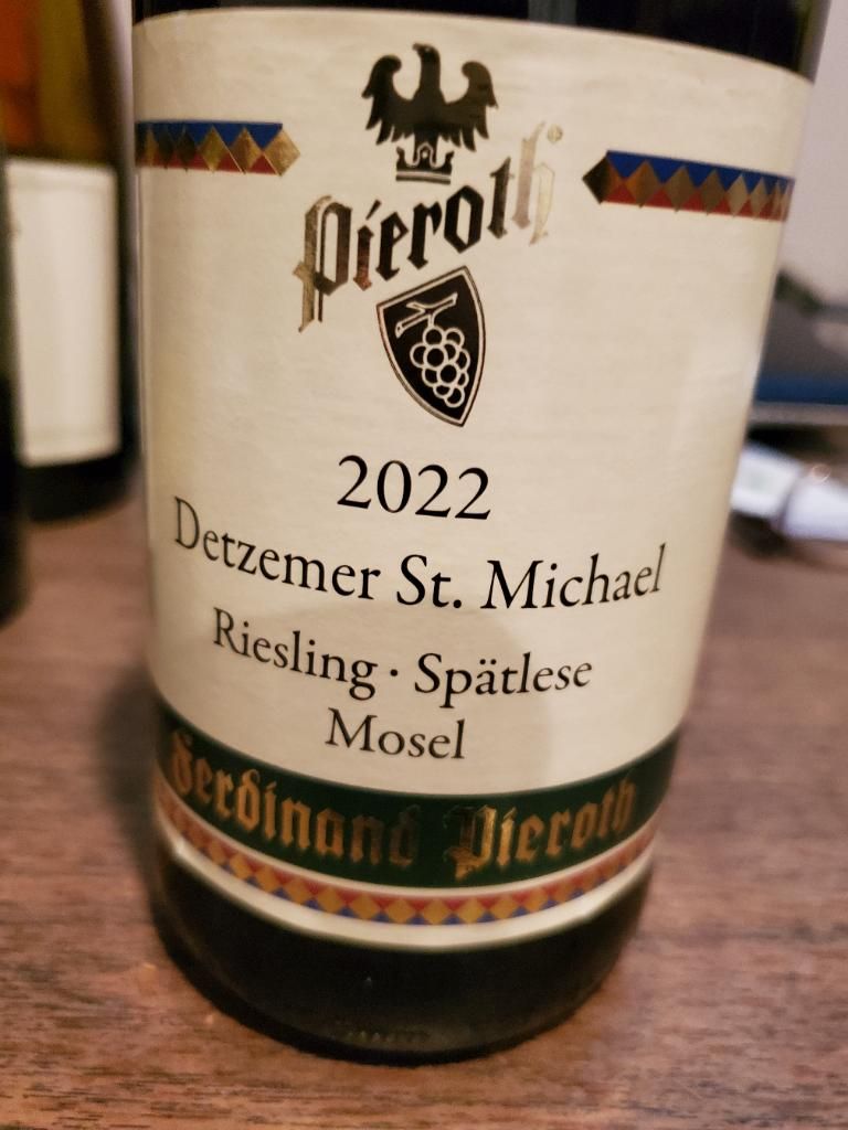 2022 Ferdinand Pieroth Detzemer St. Michael Riesling Spätlese, Germany ...