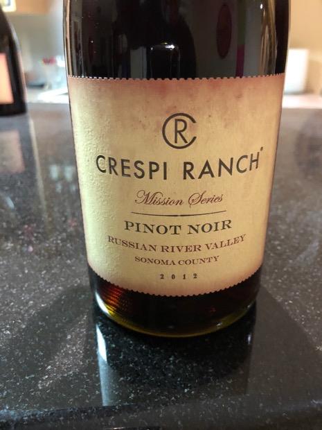 2012 Crespi Ranch Pinot Noir Russian River Valley, USA, California ...