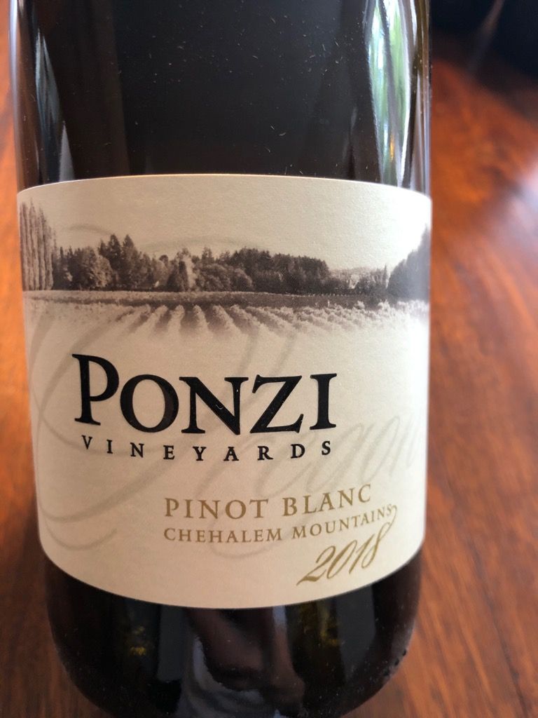 2019 Ponzi Vineyards Pinot Blanc, USA, Oregon, Willamette Valley ...