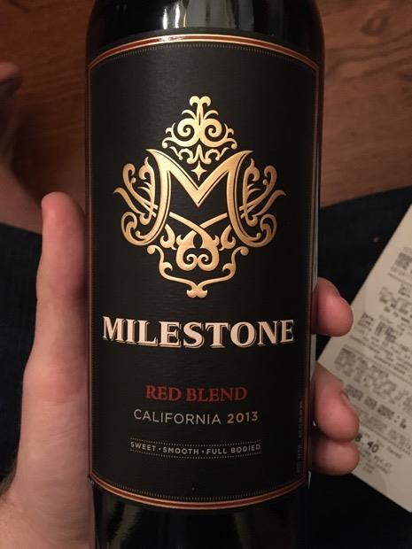 2016 Milestone Red Blend, USA, California - CellarTracker