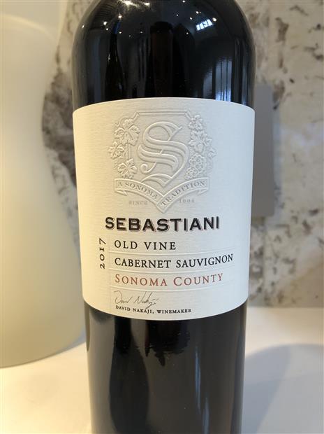 2017 Sebastiani Vineyards & Winery Cabernet Sauvignon Old Vine Sonoma ...