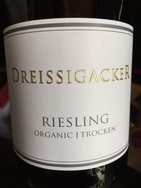 2015 Weingut Dreissigacker Riesling Organic Trocken, Germany ...