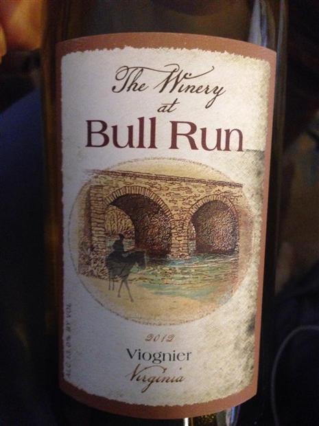 2012 The Winery at Bull Run Viognier, USA, Virginia, Northern Virginia ...