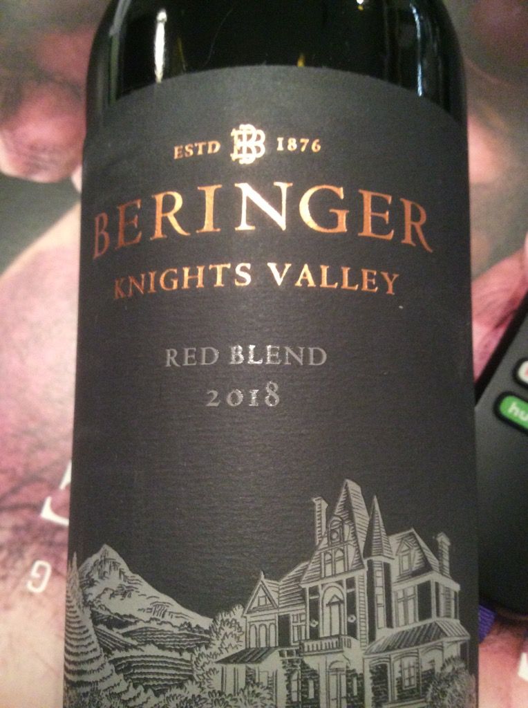 2019 Beringer Vineyards Red Blend Knights Valley, USA, California ...